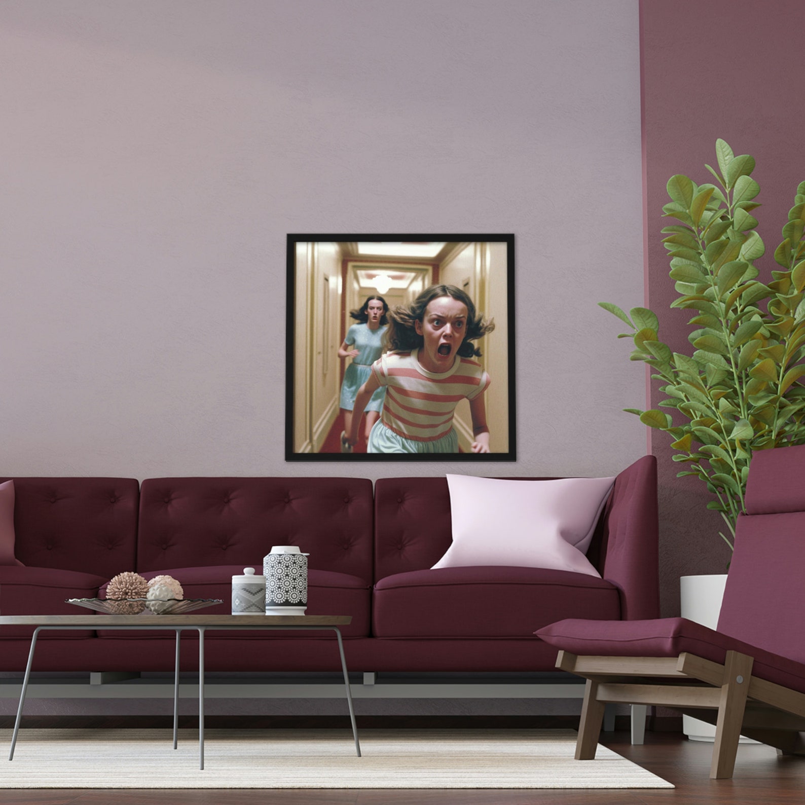 Girls Running - Characters Inspired by the Shining - Framed Poster - Etsy