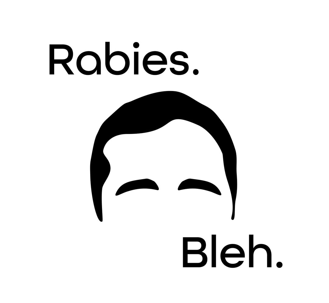 Office Inspired Sticker SVG Rabies Bleh Michael Scott - Etsy