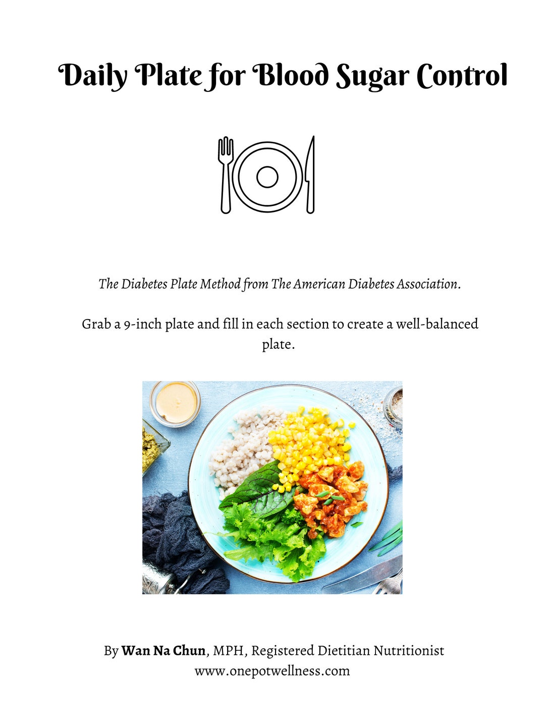 Diabetes Food Planner, Plate Guide, Portion Sizes, Grocery List ...