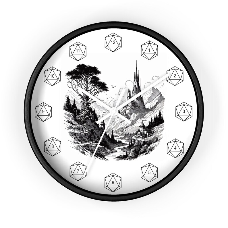 Dungeons and Dragons Wall Clock, Dnd Gift Idea, Unique RPG Gift ...