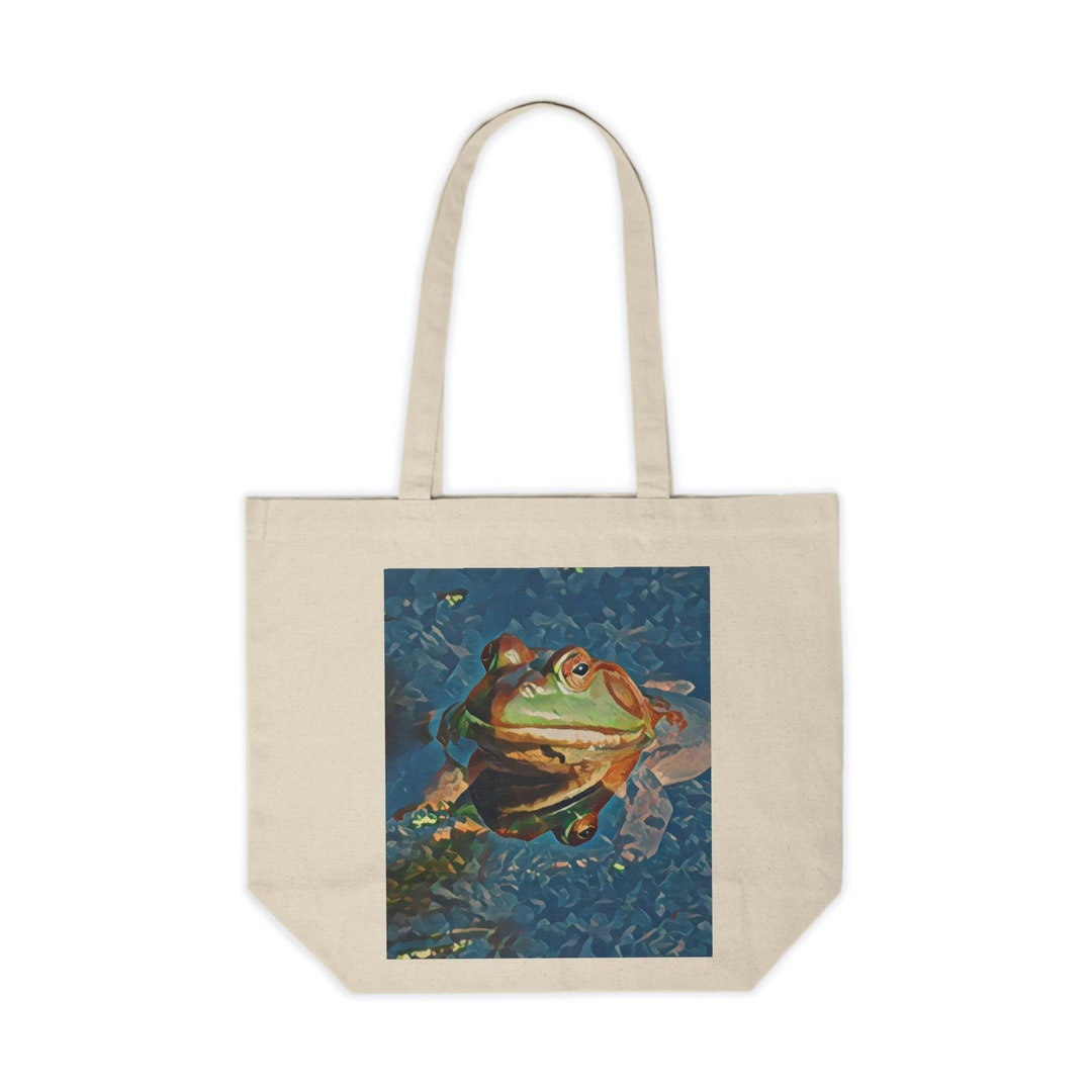 Tote Bag, Canvas - Bullfrog "alana's Prince" 2 Sided Prints, Amphibian ...