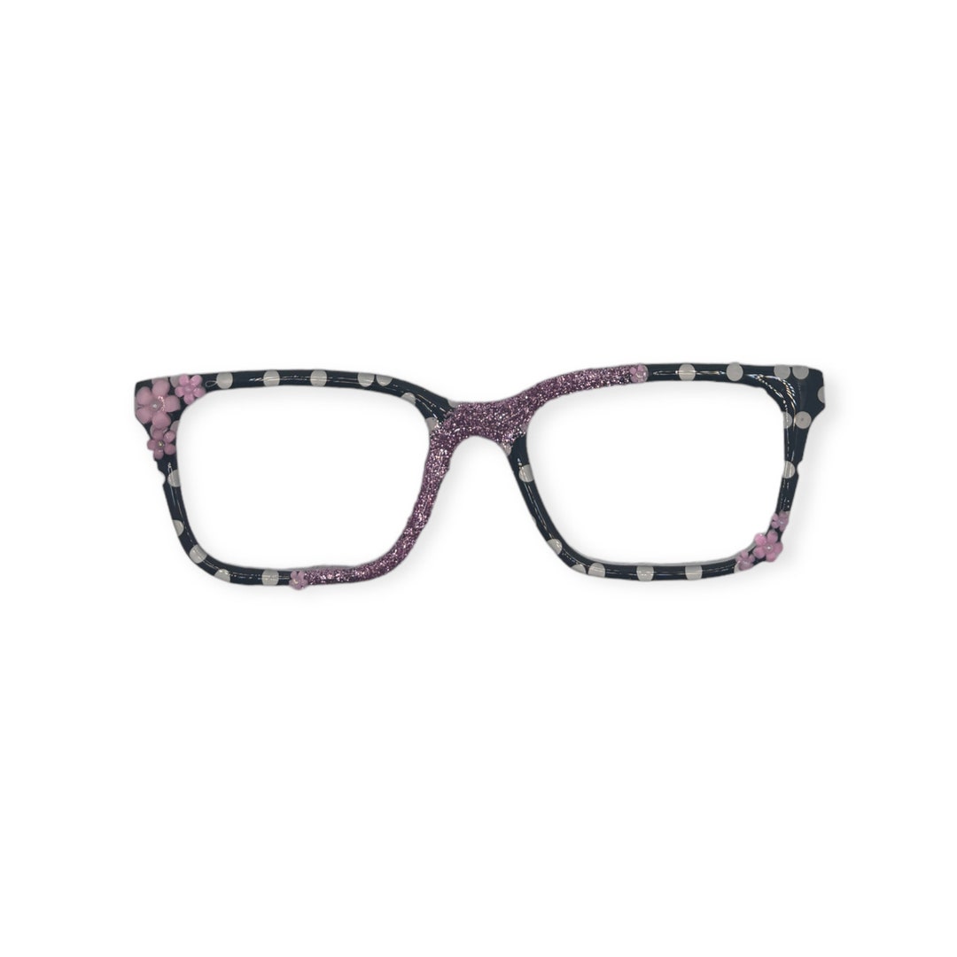 Pair Compatible Magnetic Topper Black White Dots Pink Flowers and ...