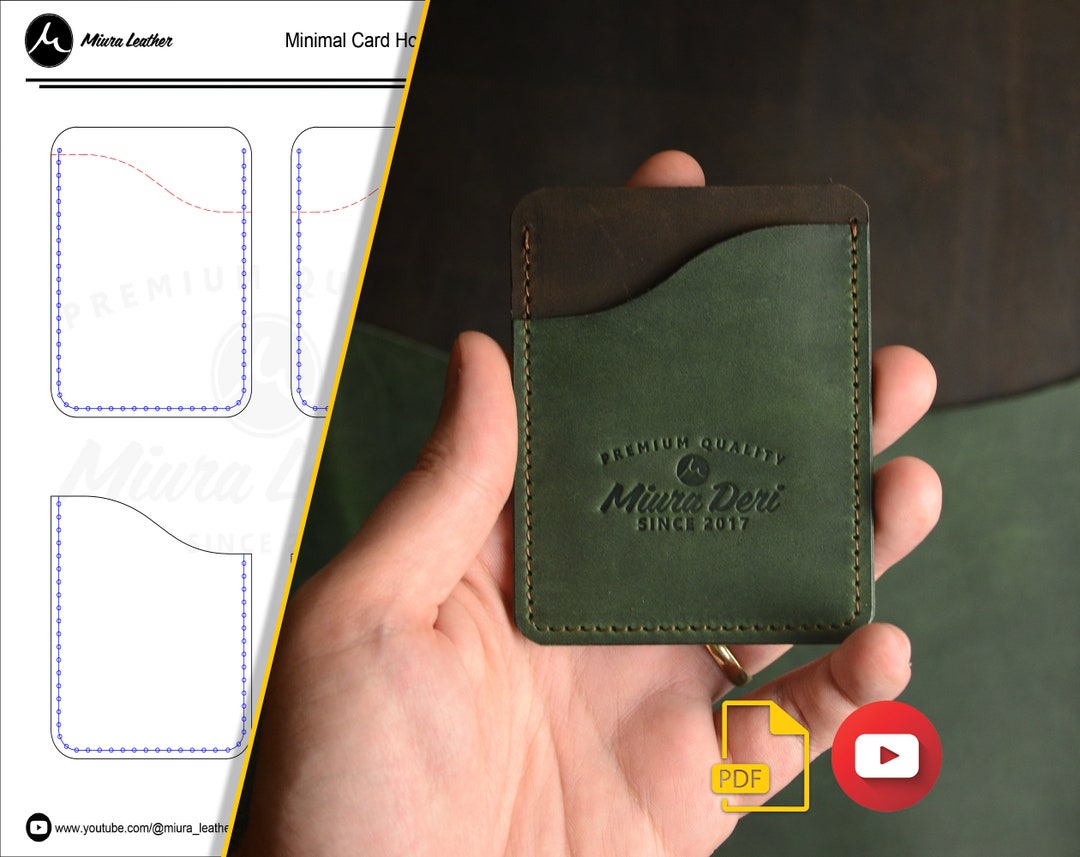 Leather Cardholder Pattern Solo Design From Beginner Leather Craft Pack ...