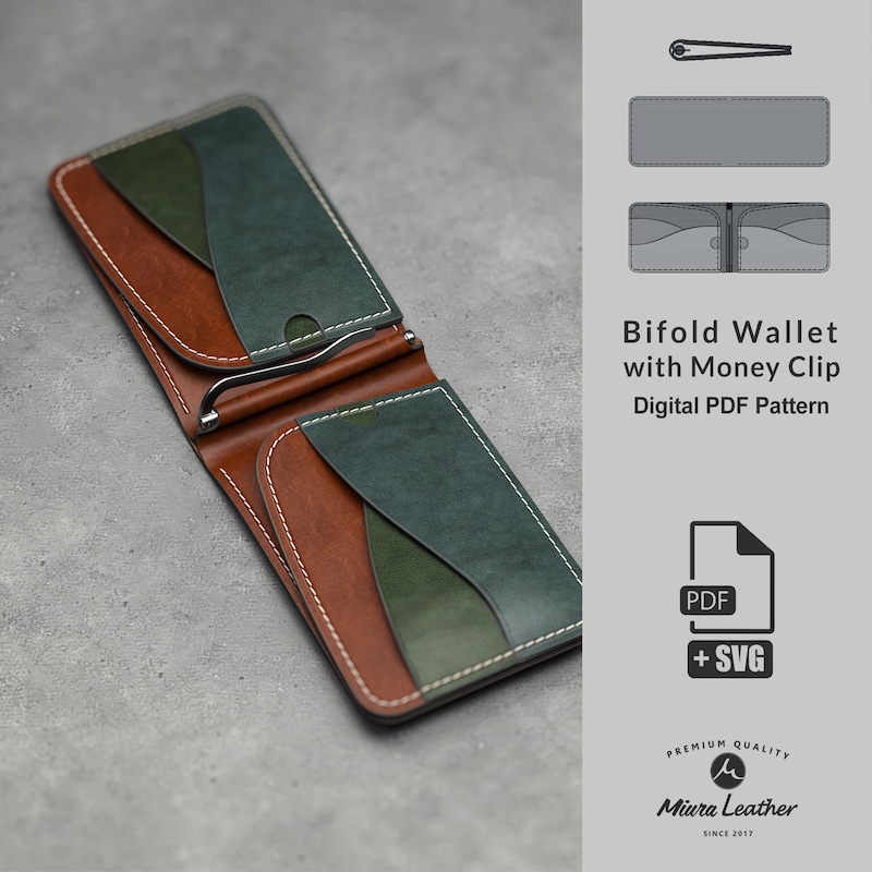 Spring Clip Bifold Wallet - Etsy