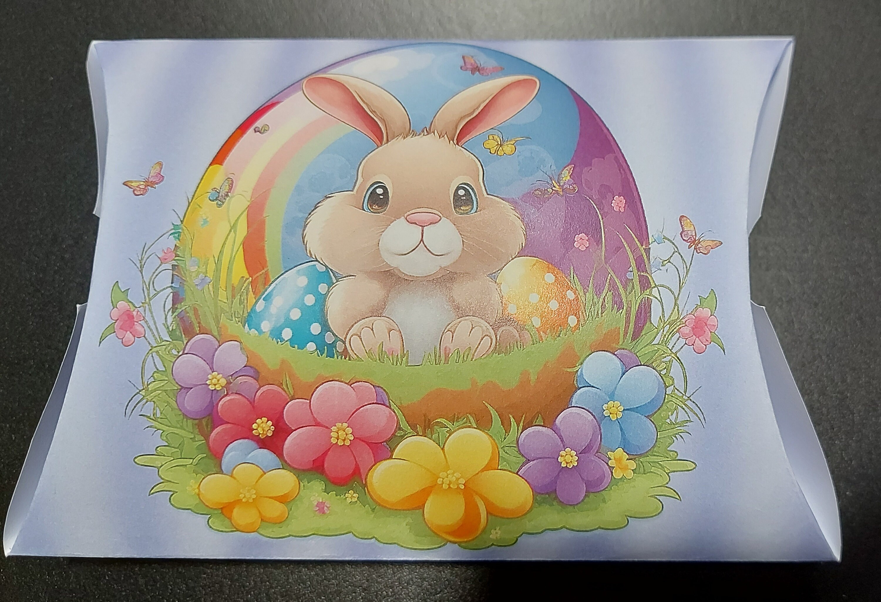 Large Printable SVG, PNG Easter Bunny Pillow Box Template DIY Yellow ...