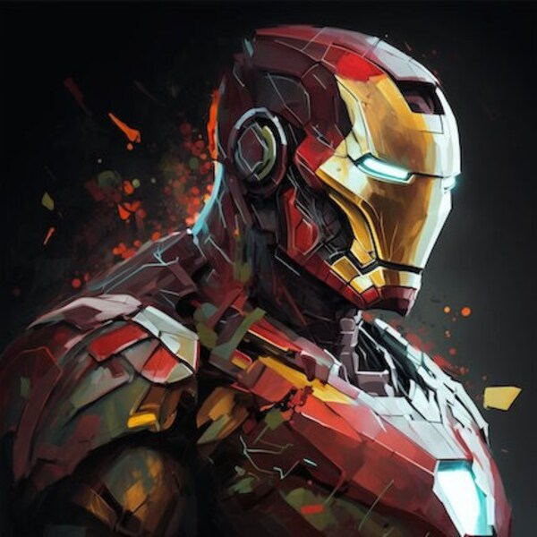 Iron Man Portraits - Etsy