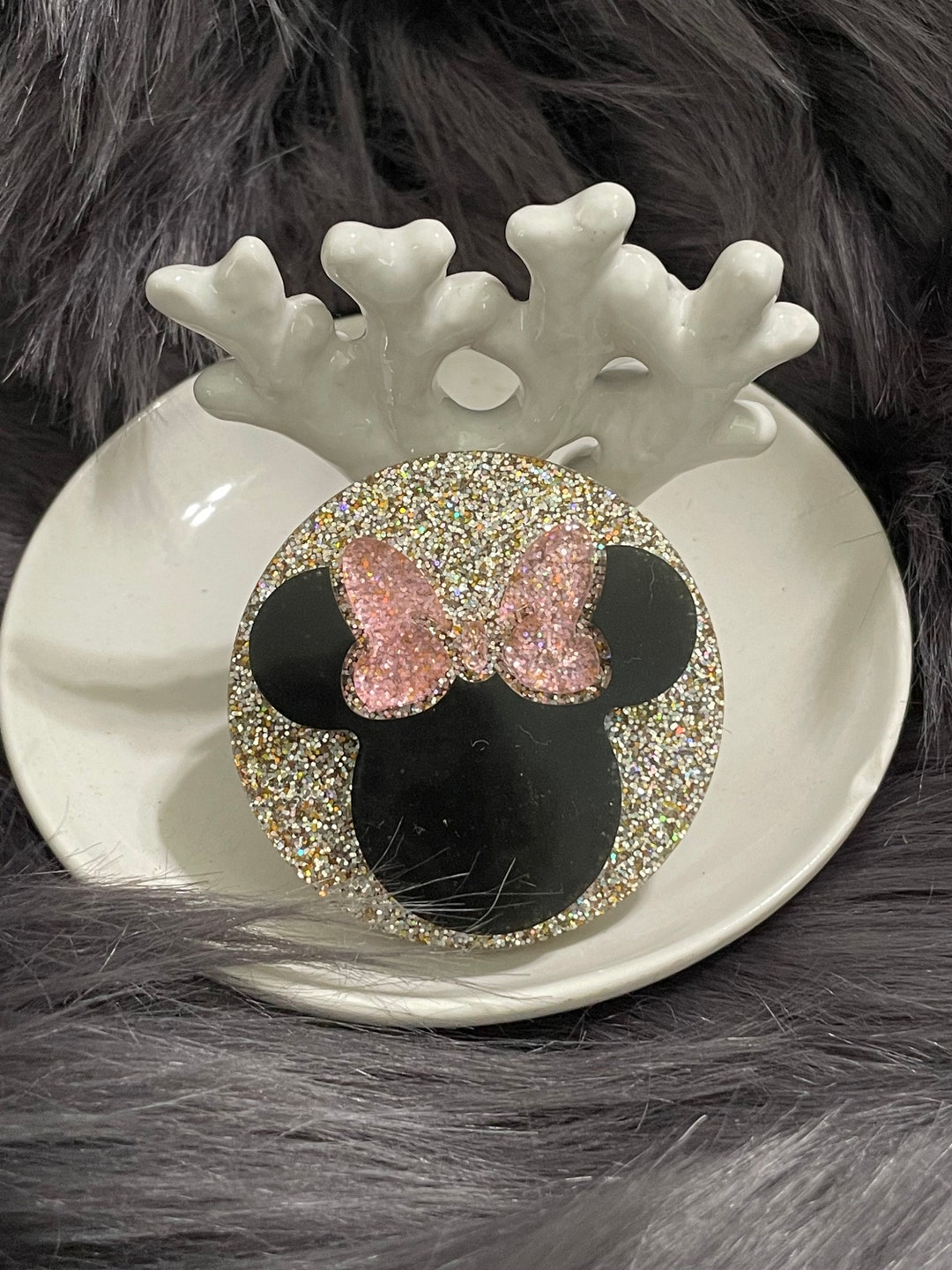 Minnie Mouse Glitter Popsocket - Etsy