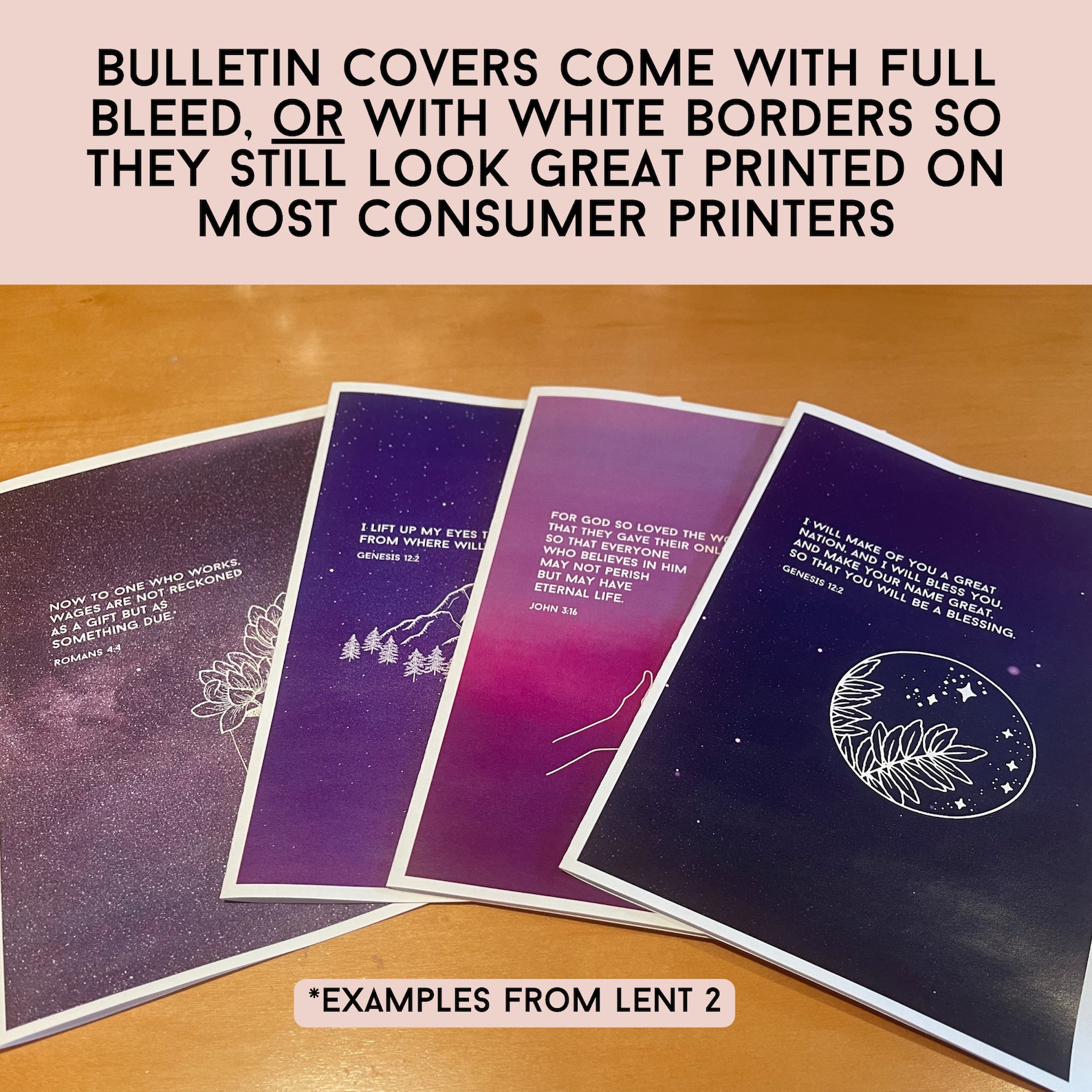 Printable Bulletin Covers for Fourth Sunday in Lent (lent 4 Year A ...