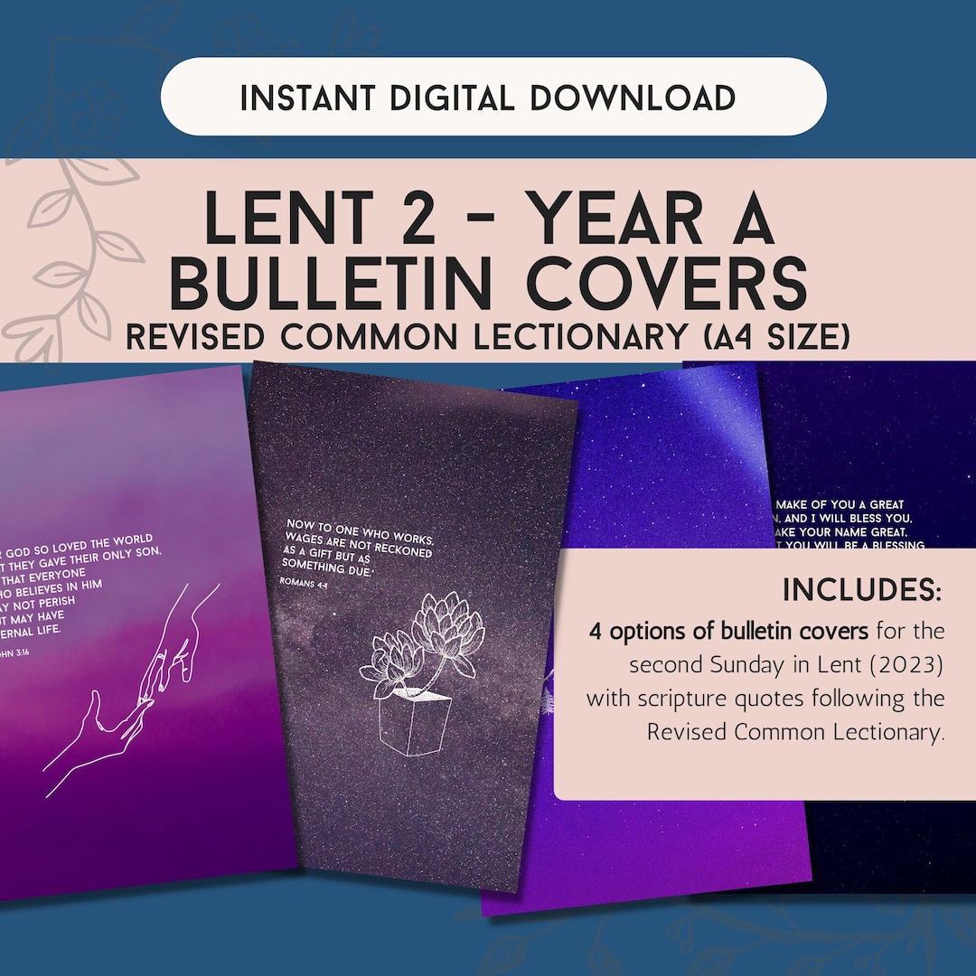 Printable Bulletin Covers for Second Sunday in Lent (lent 2 Year A ...