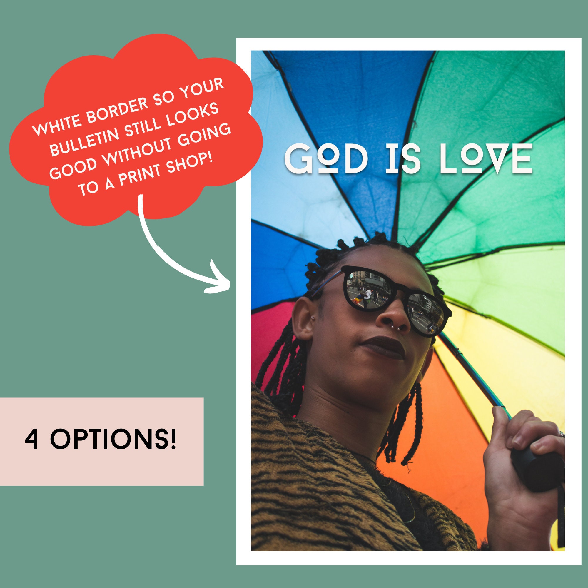 Printable Bulletin Covers for Pride Sunday, LGBTQ Christian, Liturgical ...