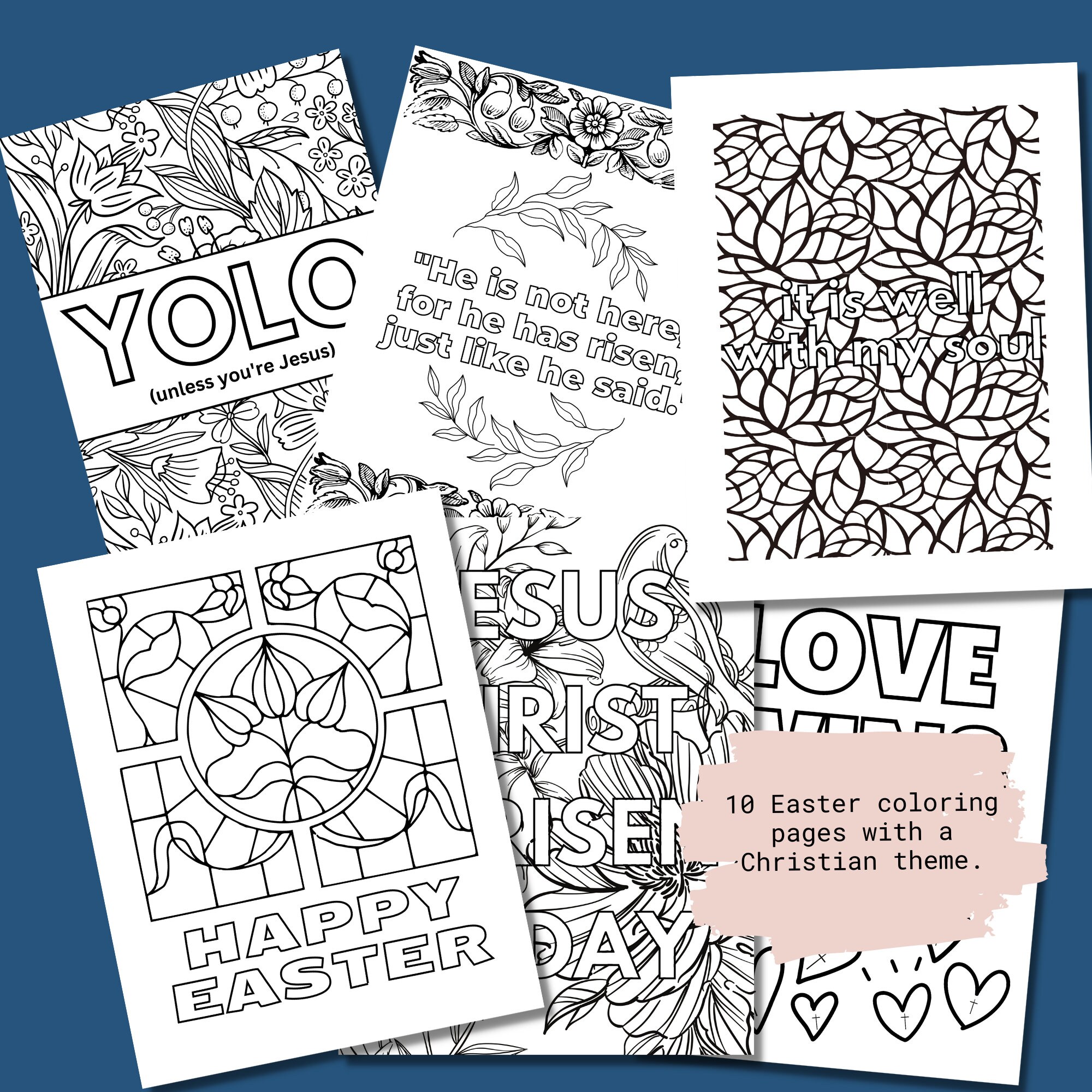 Easter Coloring Pages, Printable Easter Coloring, Sunday School Easter ...