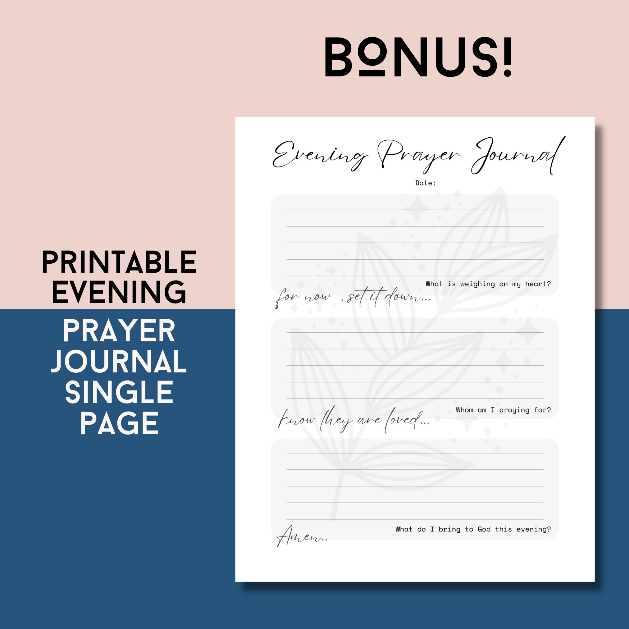 40 Printable Minimalist Evening Prayer Cards Perfect for Lent - Etsy