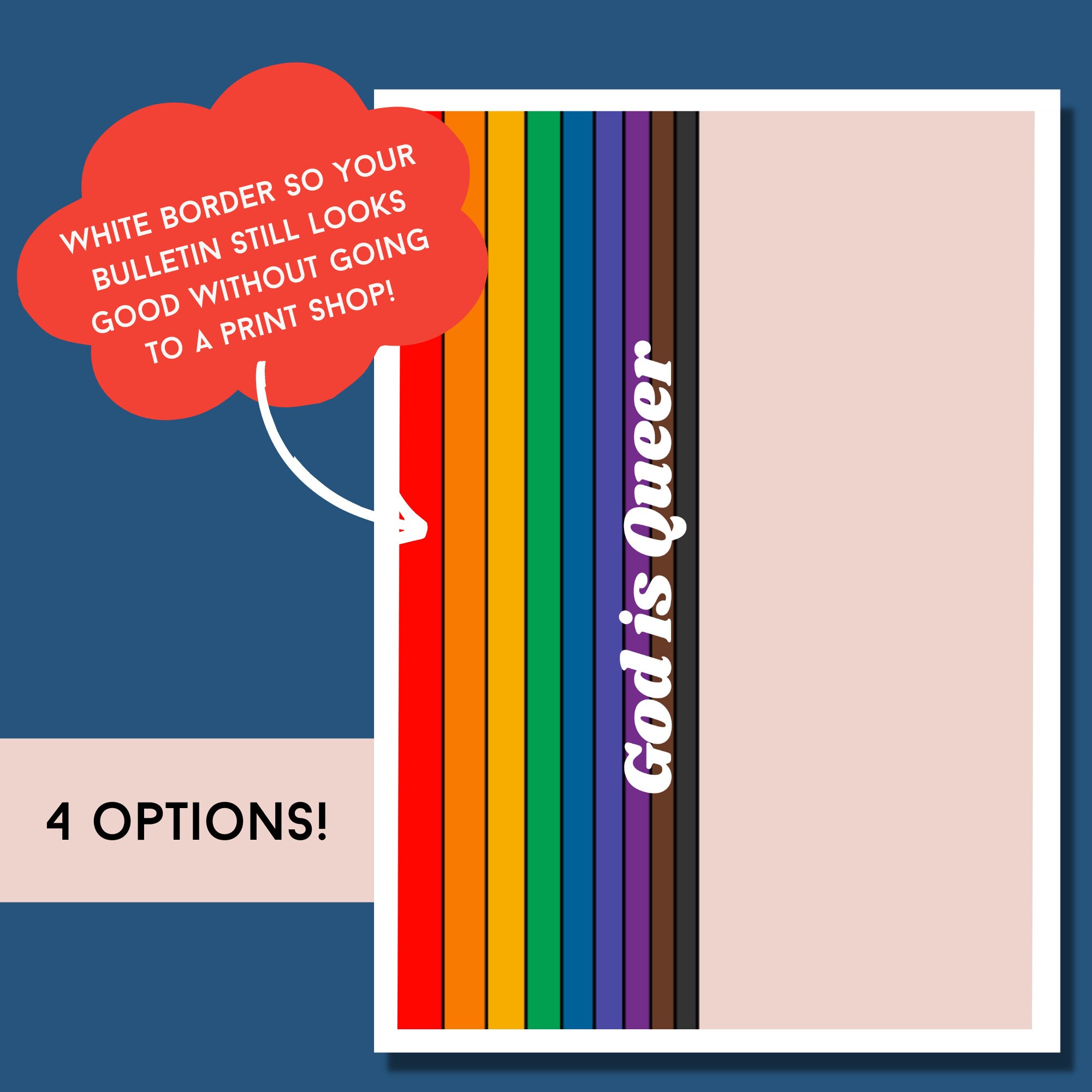 Printable Bulletin Covers for Pride Sunday, LGBTQ Christian, Liturgical ...