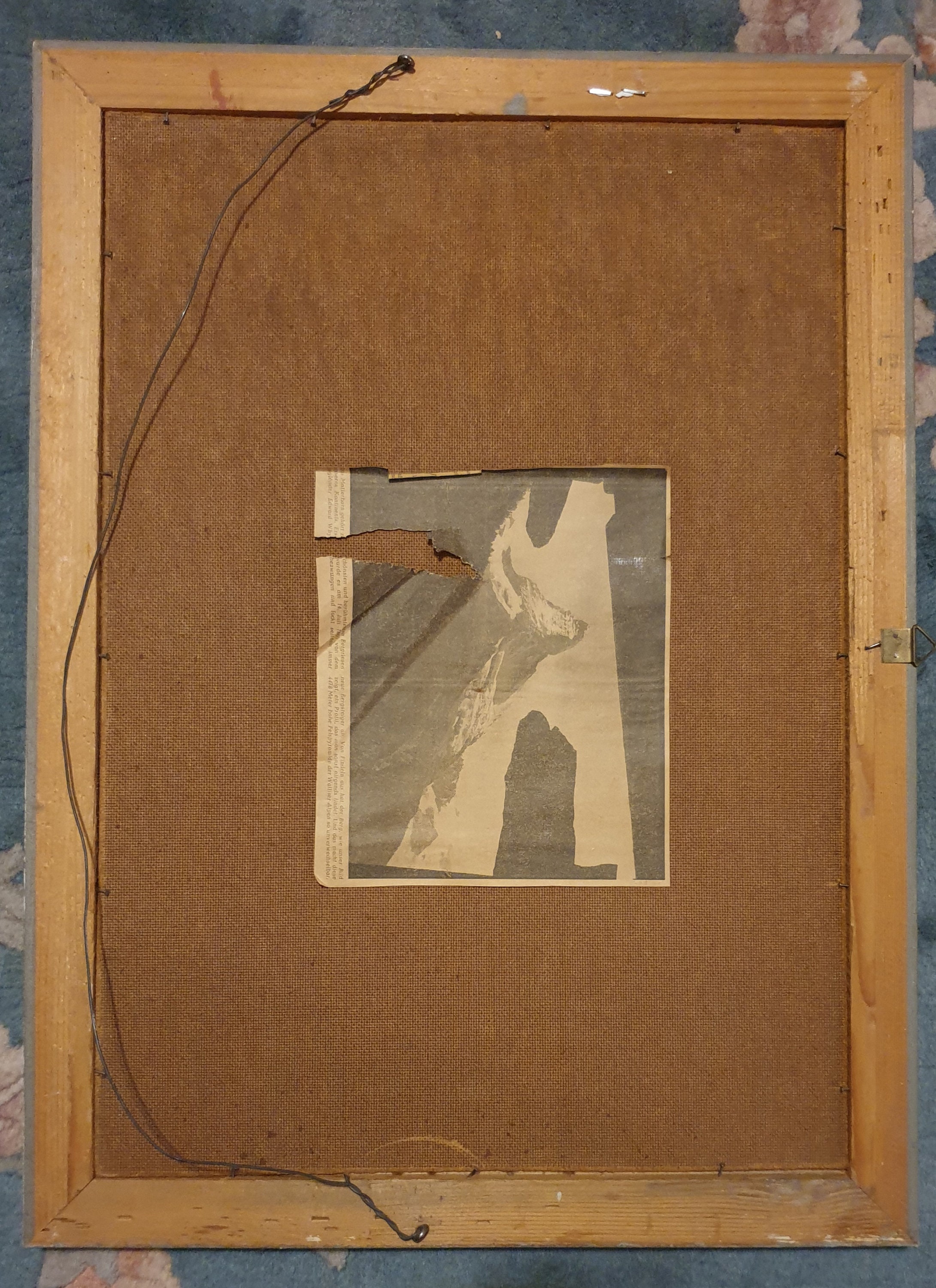 Antique Oil Painting Mountain Landscape 4256cm Signed by JAN FOKKEN Ca ...