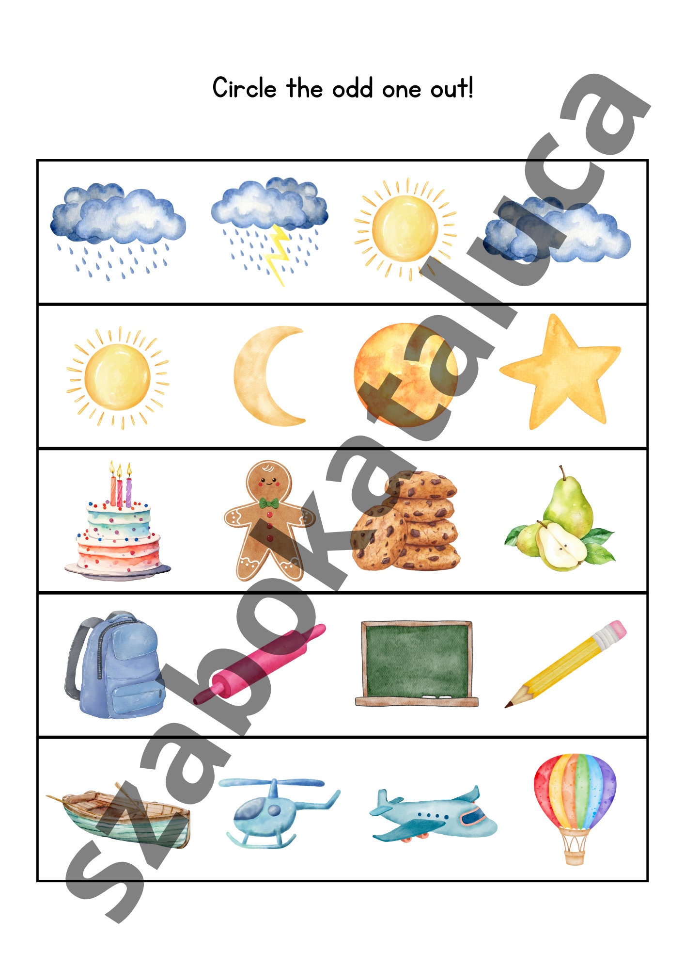 Circle the Odd One! Worksheet / Teacher Worksheet / Ready to Print ...