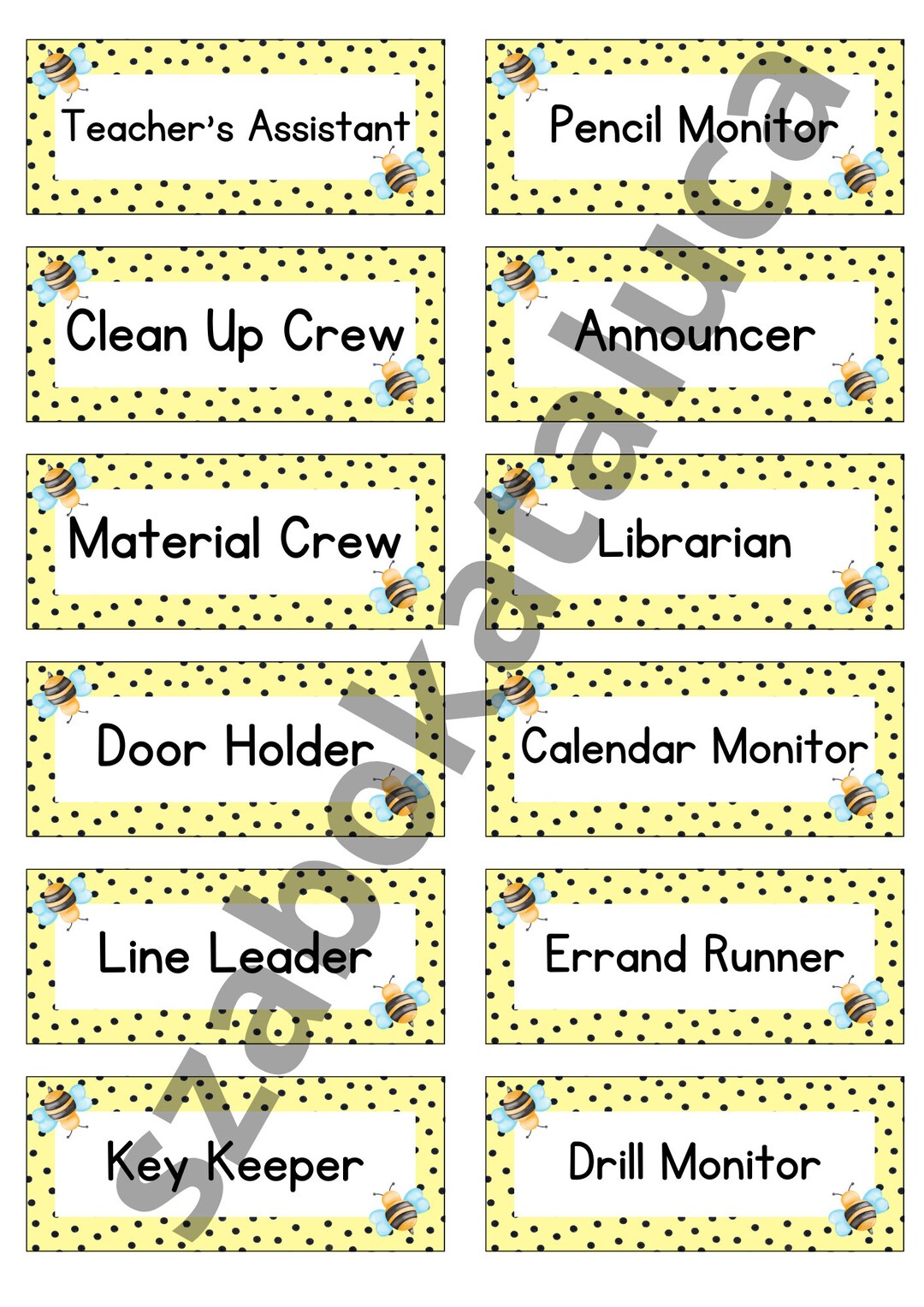 Classroom Jobs Digital Download/ Pocket Chart Classroom Jobs ...