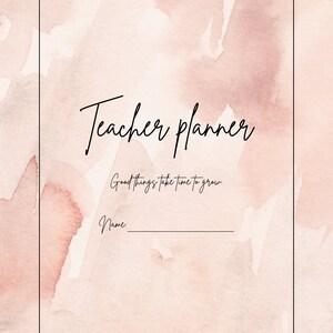 Teacher Planner Printable | Teacher Binder | Pastel Planner | Teacher ...