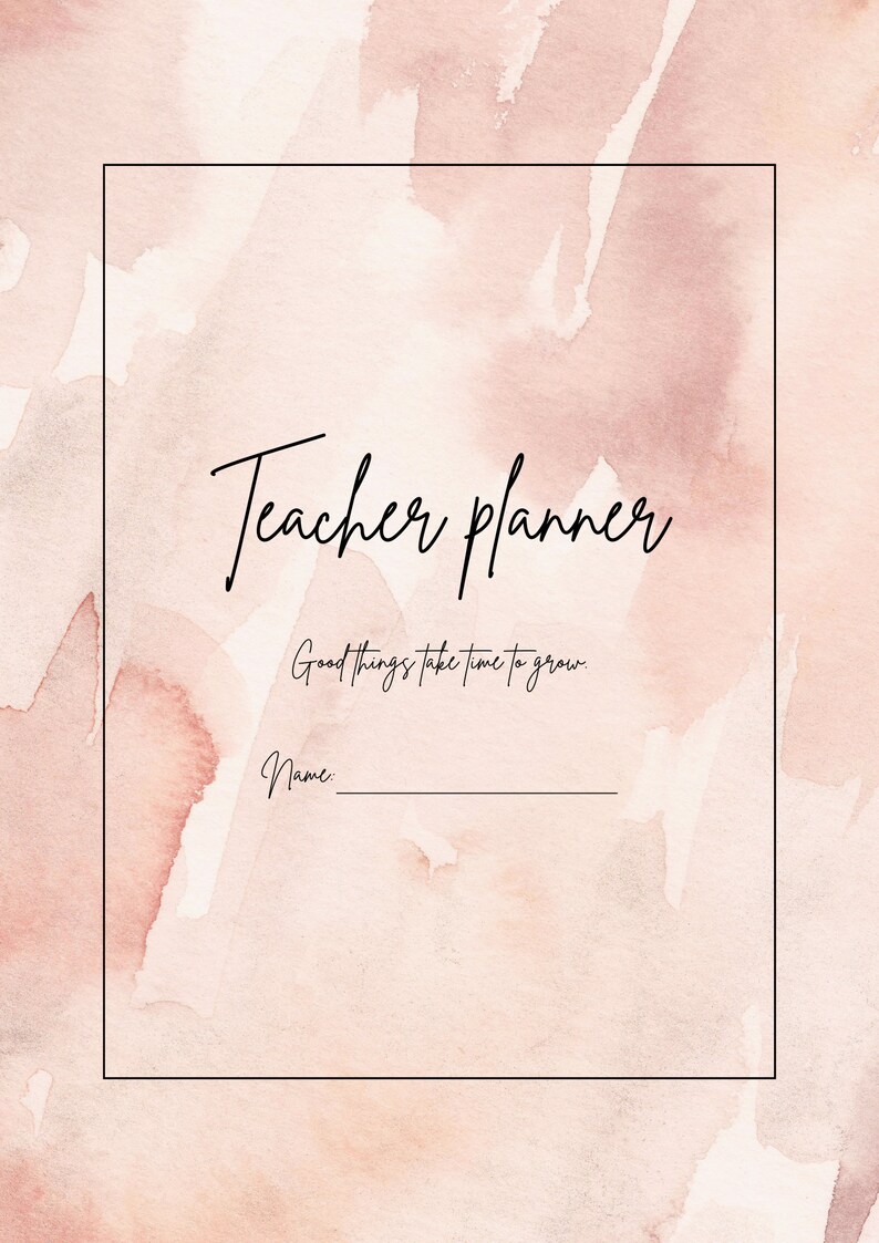 Teacher Planner Printable | Teacher Binder | Pastel Planner | Teacher ...