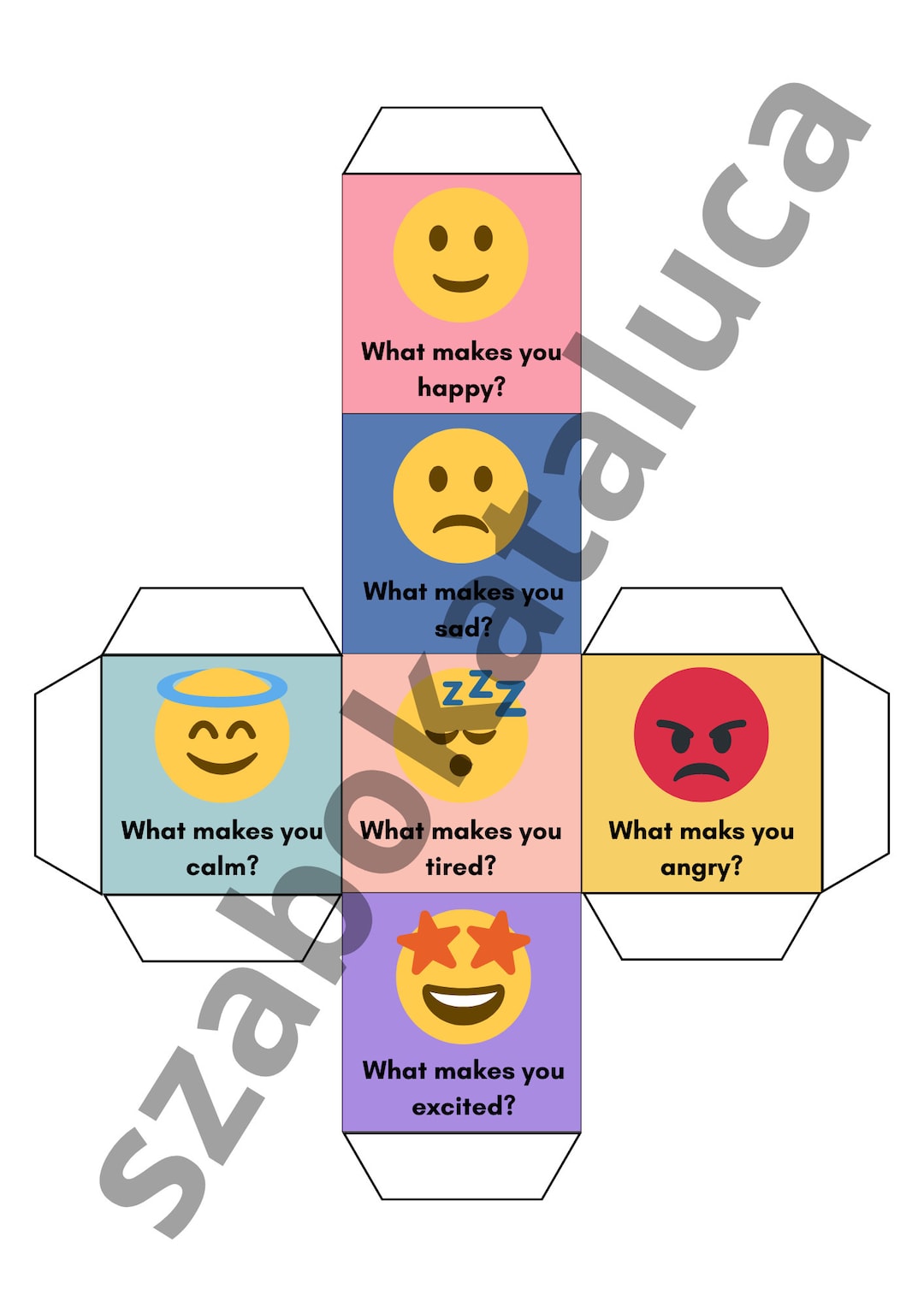 Dice With Emotions for Kids - Etsy