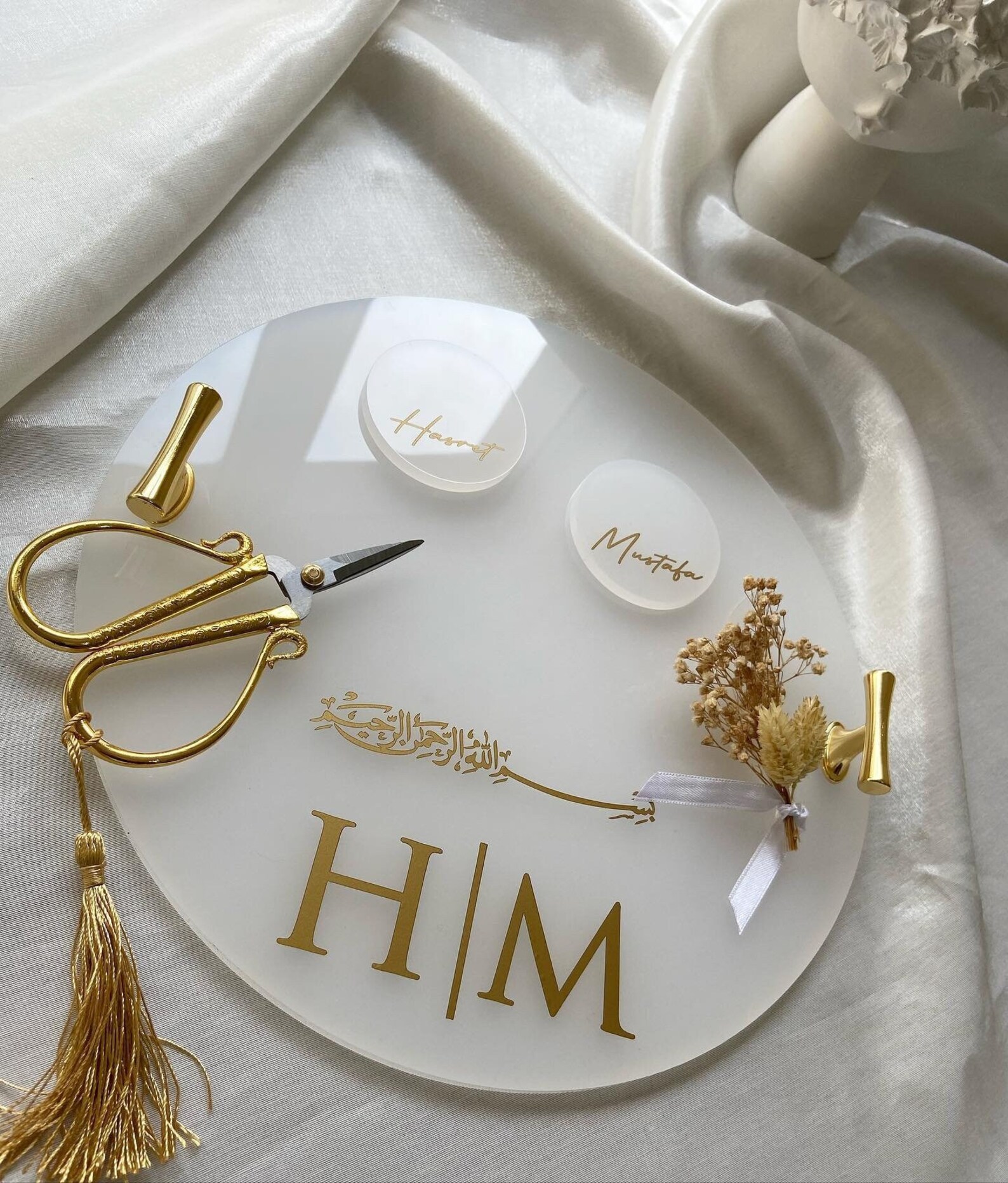 Custom Islamic Engagement Ring Tray | Personalized Wedding | Wedding ...