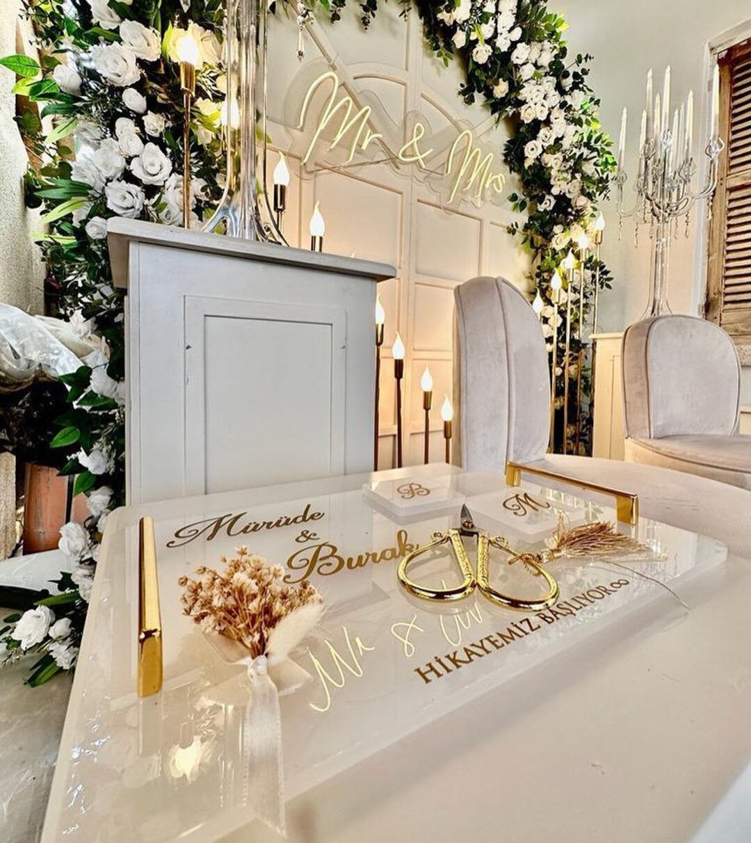 Custom Engagement Ring Tray | Personalized Wedding Tray | Wedding Ring ...