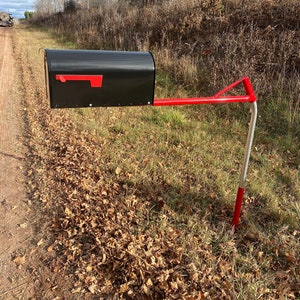 Swingclear Rural Mailbox Post: 40" Swinging Boom Arm, Galvanized Steel ...