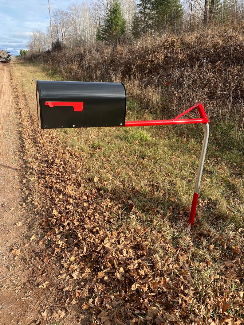 Swingclear Rural Mailbox Post: 40" Swinging Boom Arm, Galvanized Steel ...
