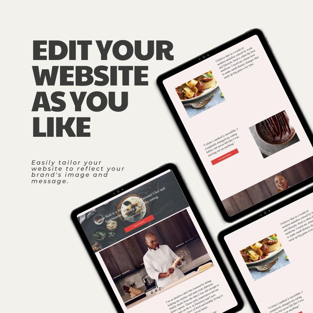 Squarespace Template, Chef Website, Landing Page, Food Blogger ...