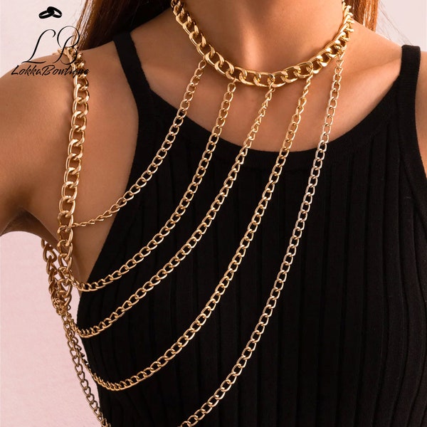 Shoulder Necklace - Etsy