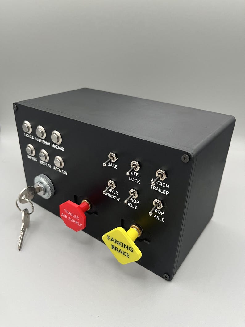 Truck Simulator Button Box: USB Control Panel With Key Ignition - Etsy