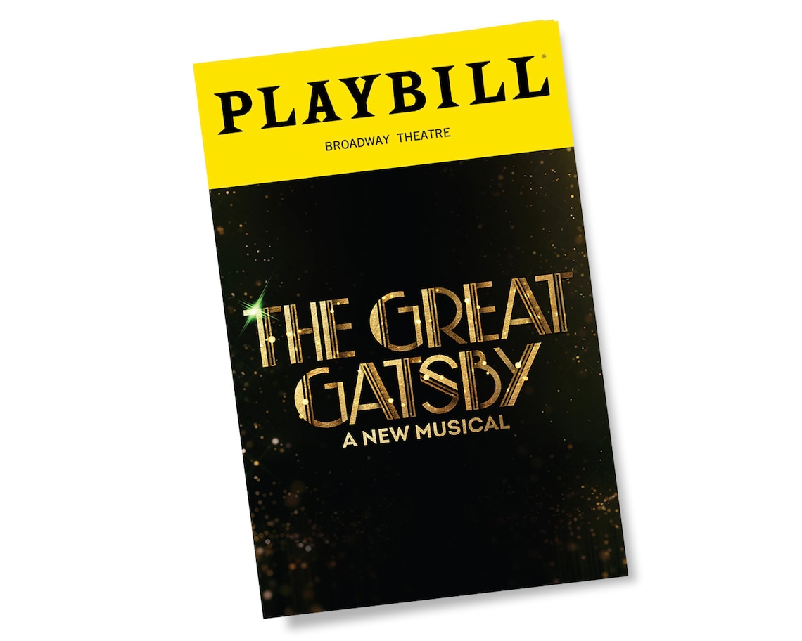 Great Gatsby Musical, Broadway Playbill, Theater Program Booklet ...