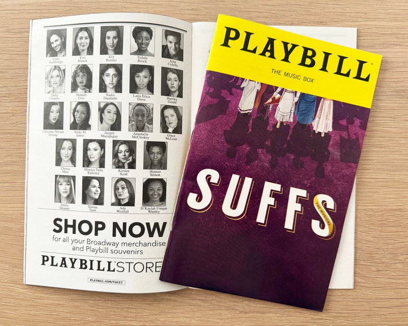 SUFFS Broadway Playbill, Musical Theater Program Booklet, Original Cast ...