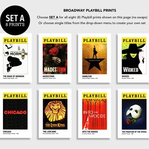 Broadway Playbill Prints Mini Posters Musical Theater Gift - Etsy