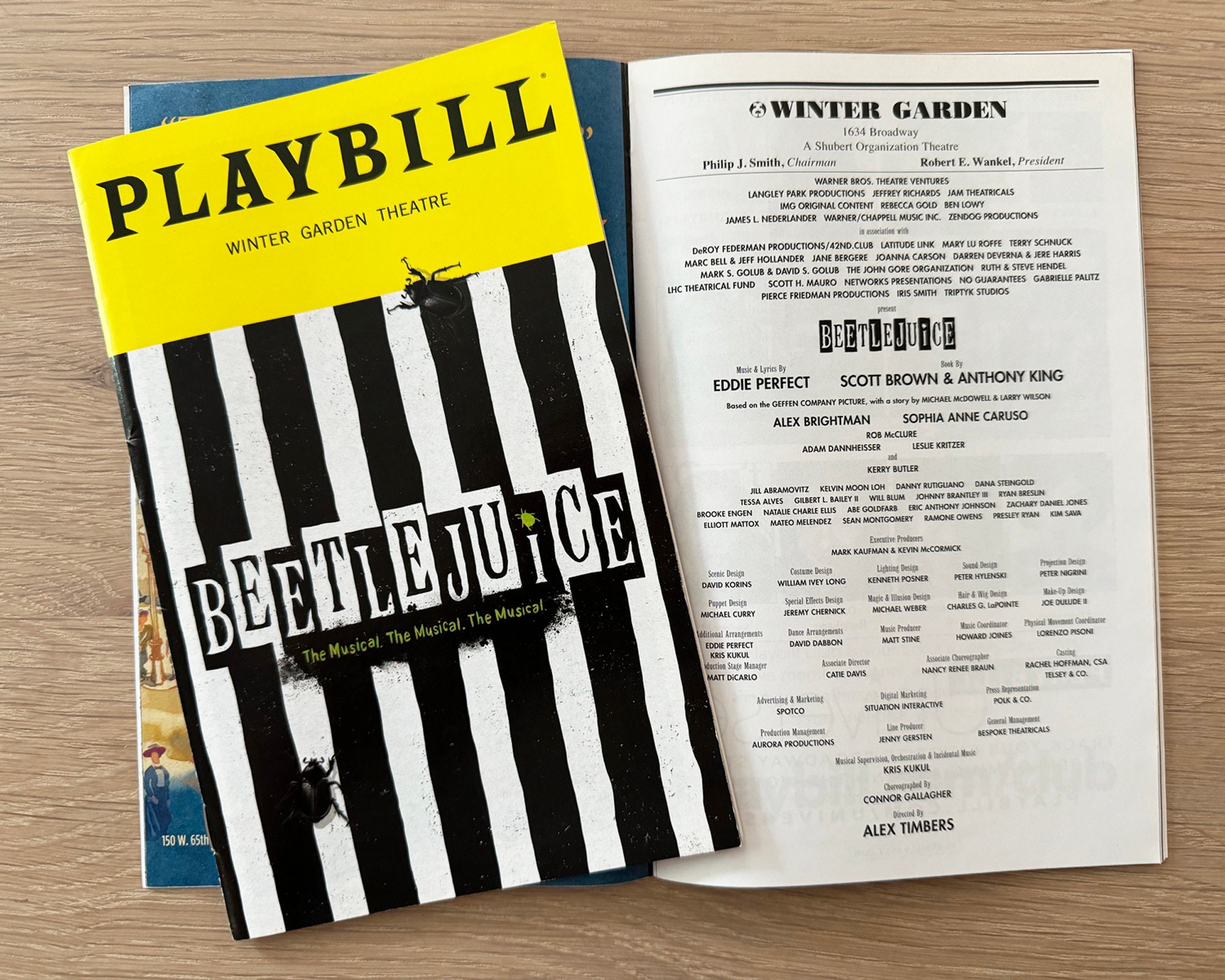 Beetlejuice Broadway Playbill, Original Cast, Alex Brightman, Musical ...