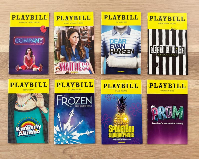 Broadway Playbill: Authentic Theater Program - Choose Your Show - Etsy