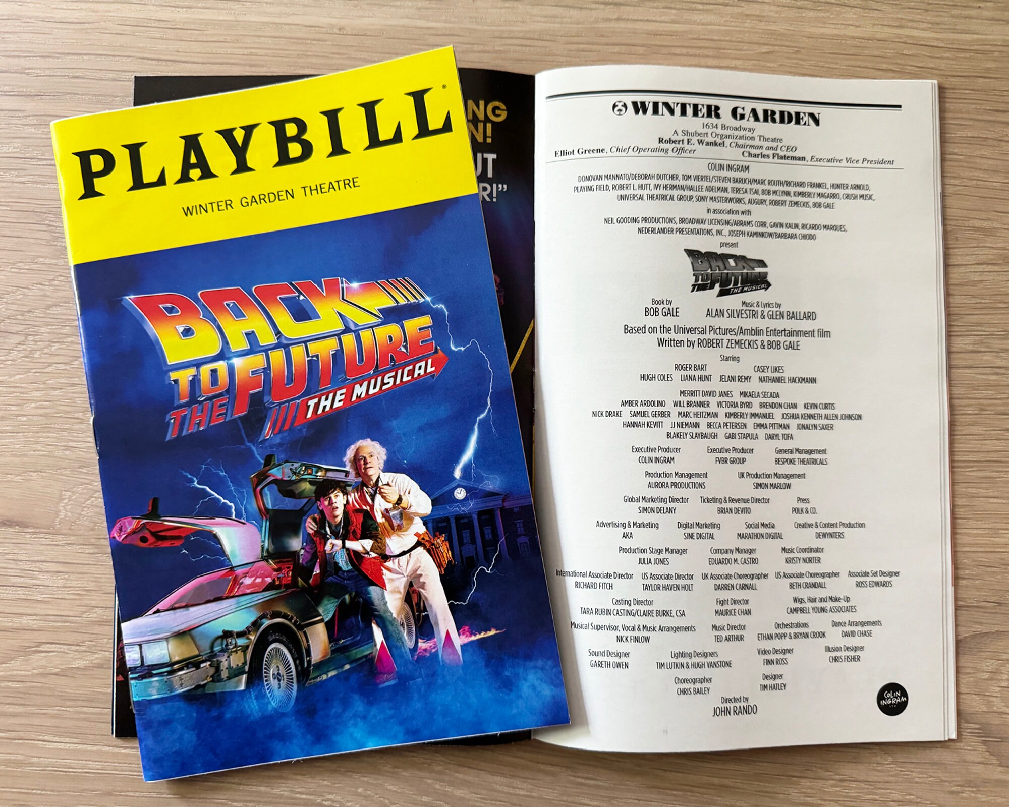 Back to the Future Broadway Playbill, Musical Theater Program Booklet ...