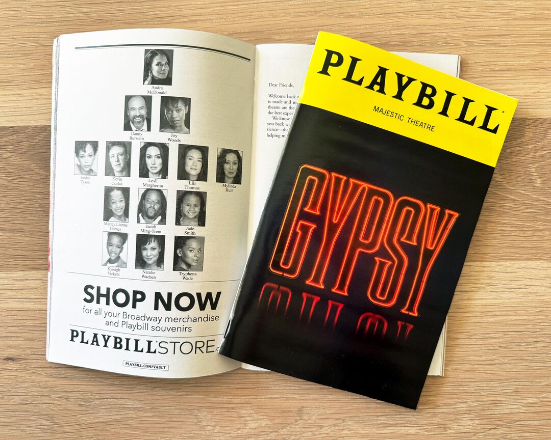 Gypsy Broadway Playbill, Audra Mcdonald, Musical Theater Program ...