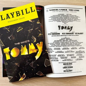 The Who's Tommy Broadway Playbill, Musical Theater Program Booklet, New ...