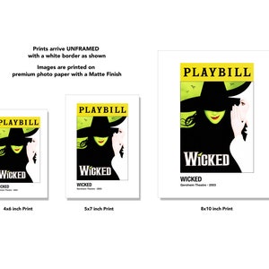 Broadway Playbill Prints, Mini Posters, Musical Theater Gift, Gallery ...