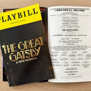 Great Gatsby Musical, Broadway Playbill, Theater Program Booklet ...