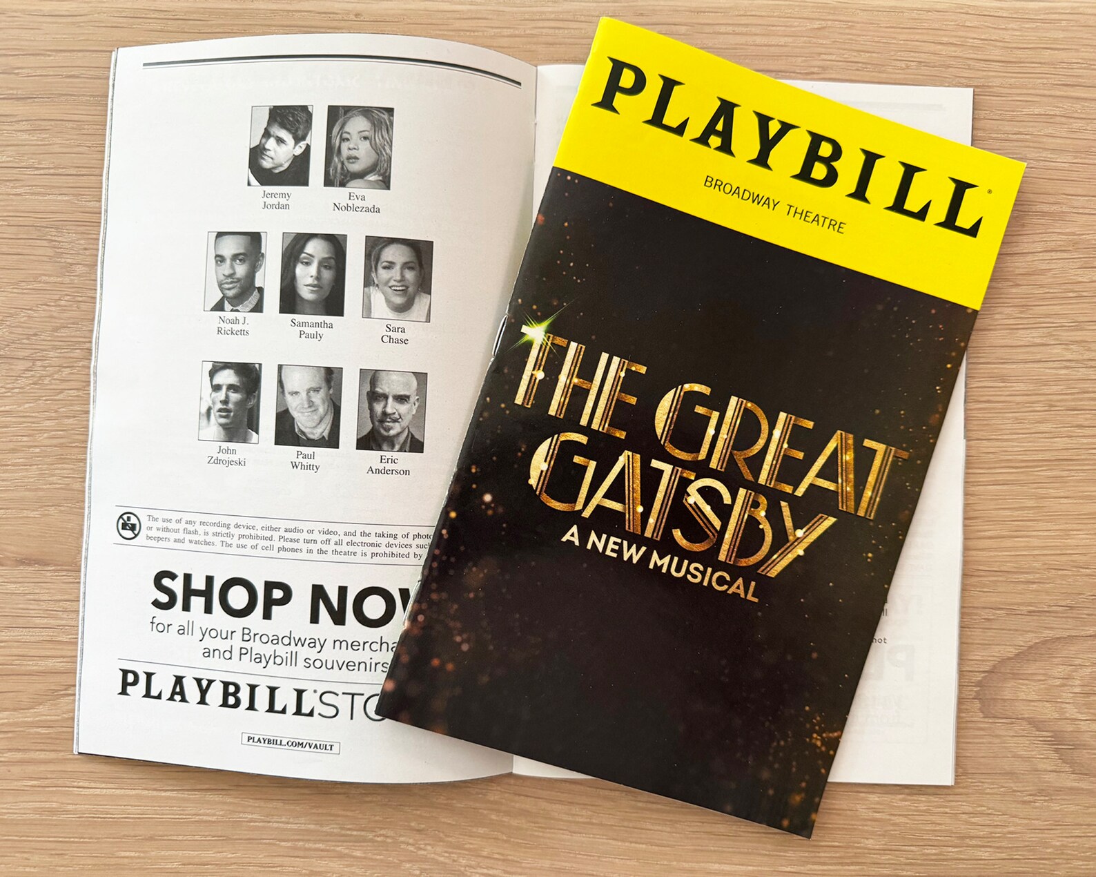 Great Gatsby Musical, Broadway Playbill, Theater Program Booklet ...