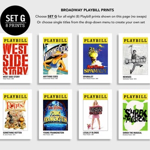 Broadway Playbill Prints Mini Posters Musical Theater Gift - Etsy