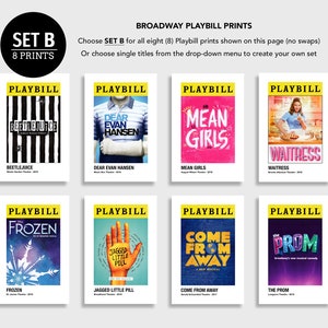 Broadway Playbill Prints Mini Posters Musical Theater Gift - Etsy