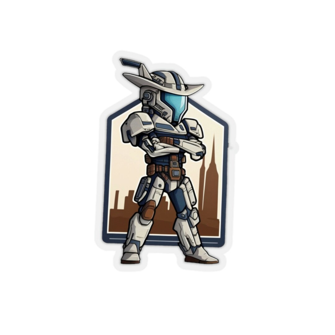 Dallas Cowboys NFL Football Team Robot Sheriff Police Sticker Cartoon ...