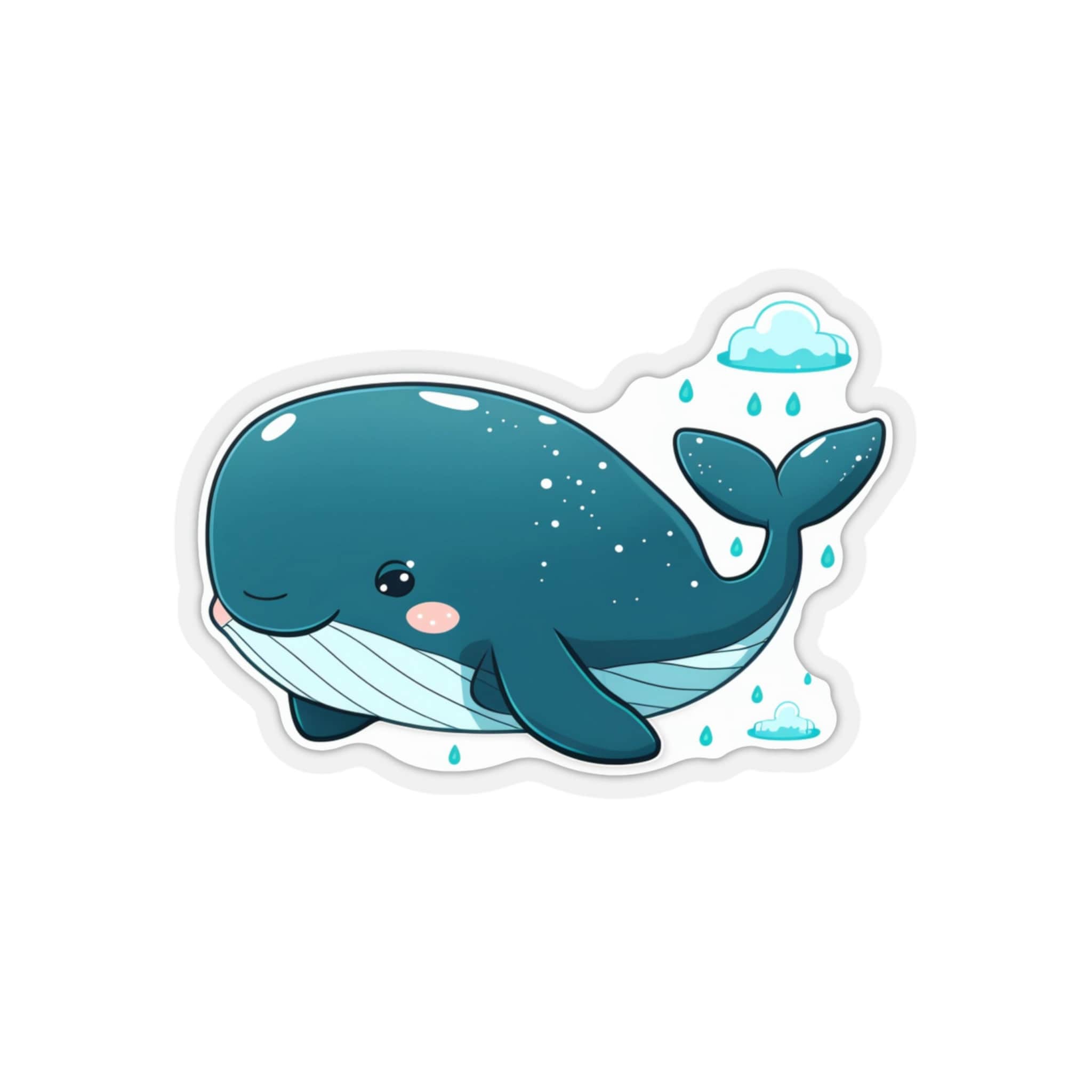 Blue Whale Cute Cartoon Sticker Whale Sticker Sea Stickers - Etsy