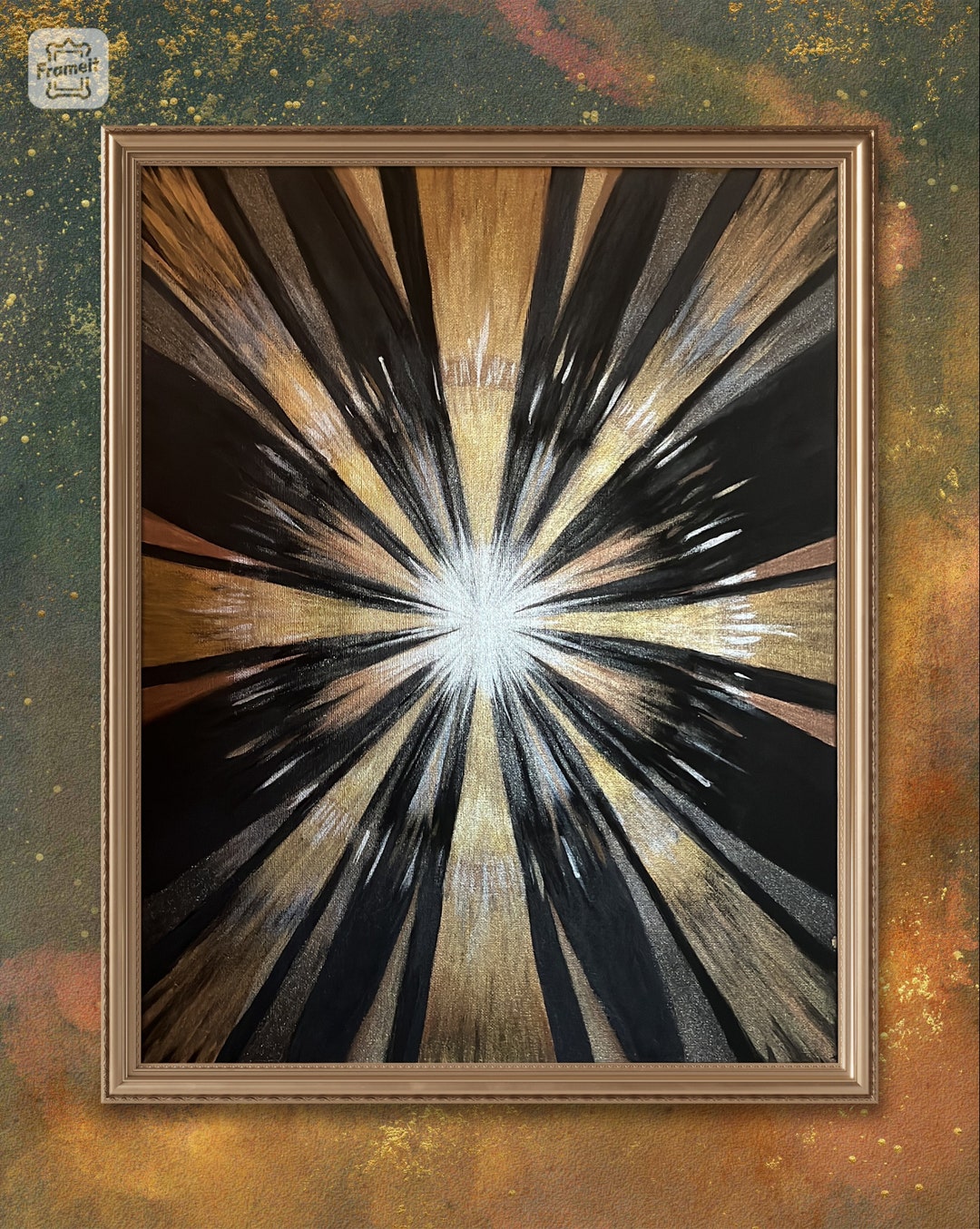Sol De Oro' Canvas 16x24 Divine Painting of Holy Light Bringing ...