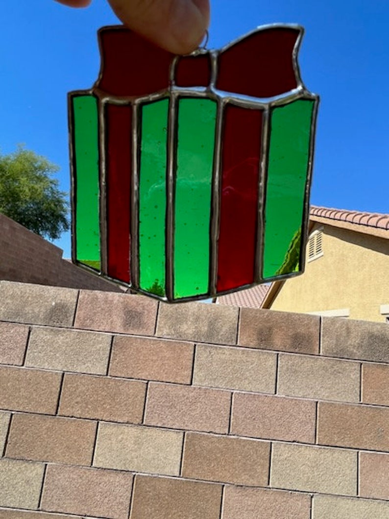 Stained Glass Present Set of 2 - Etsy