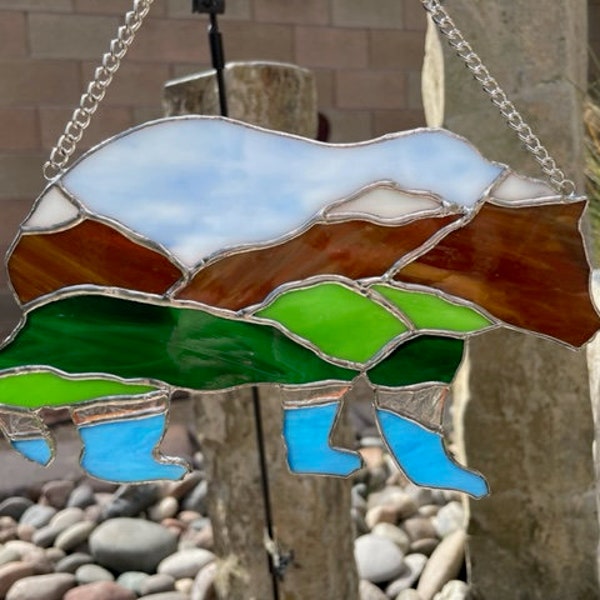 Bear Stained Glass - Etsy