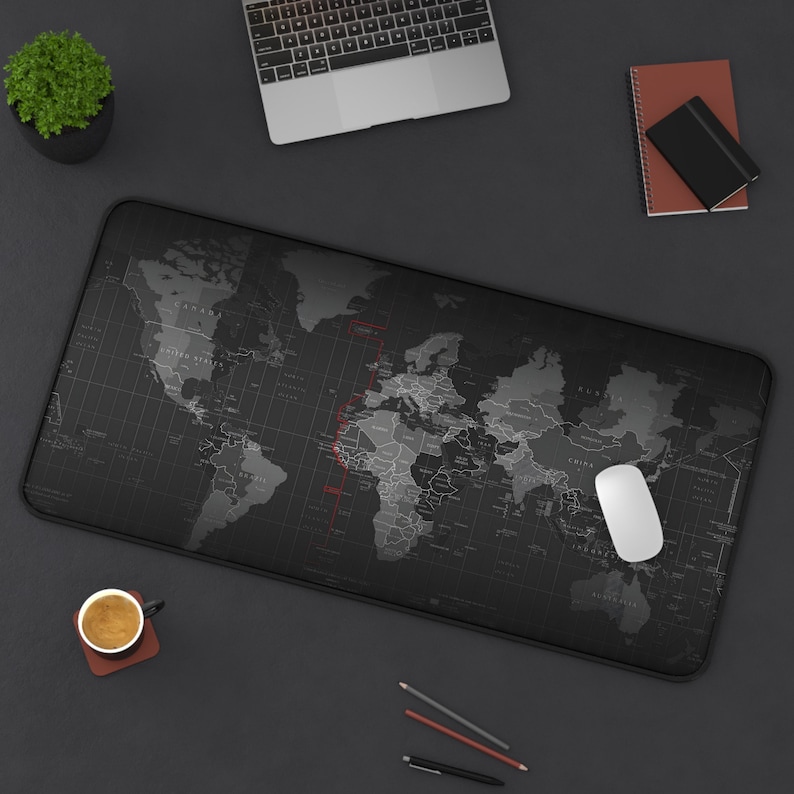 World Map Desk Mat 3 Different Sizes Desk Mat - Etsy