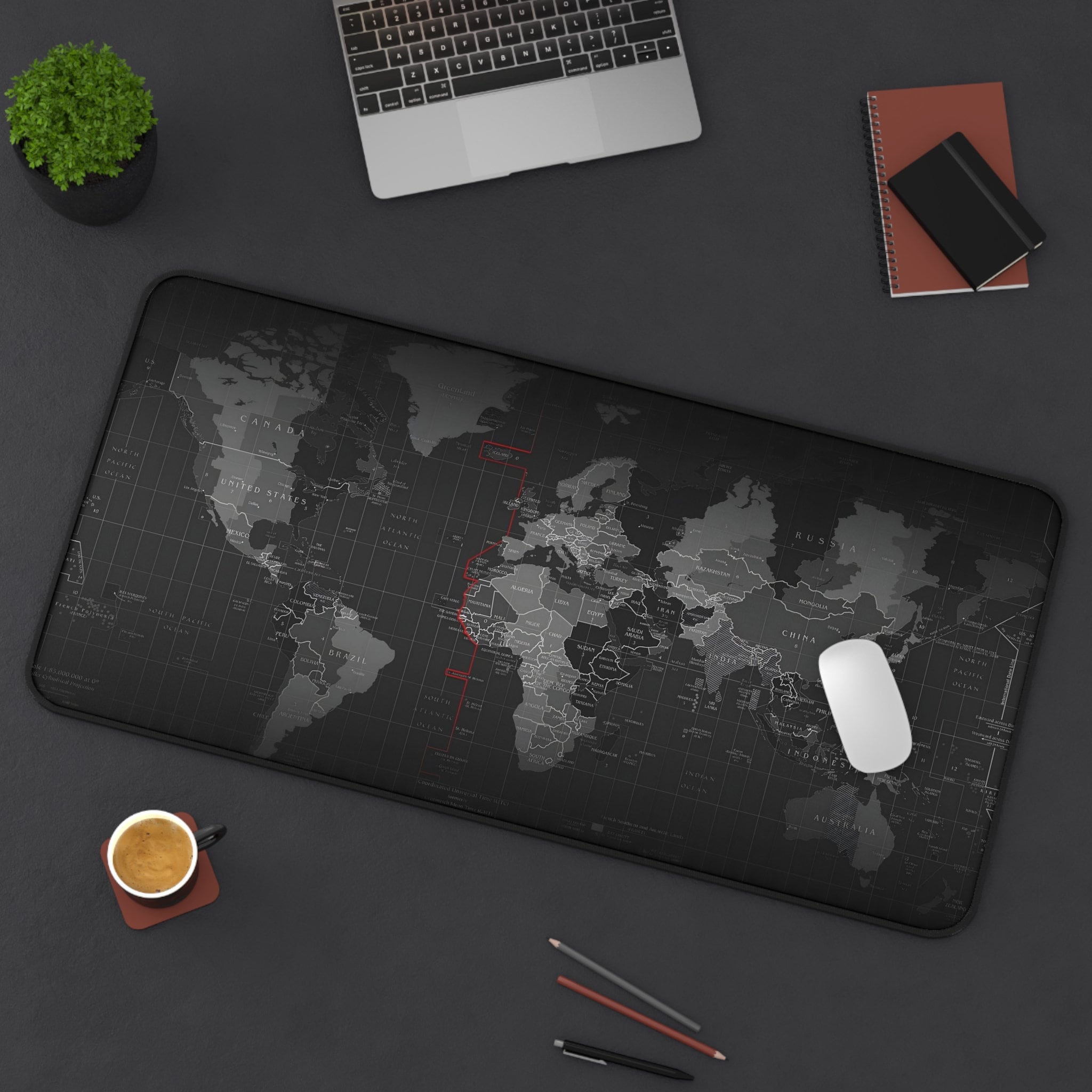 World Map Desk Mat | 3 Different Sizes Desk Mat - Etsy